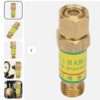 Flashback arrestor with brass fiber insert stops flame